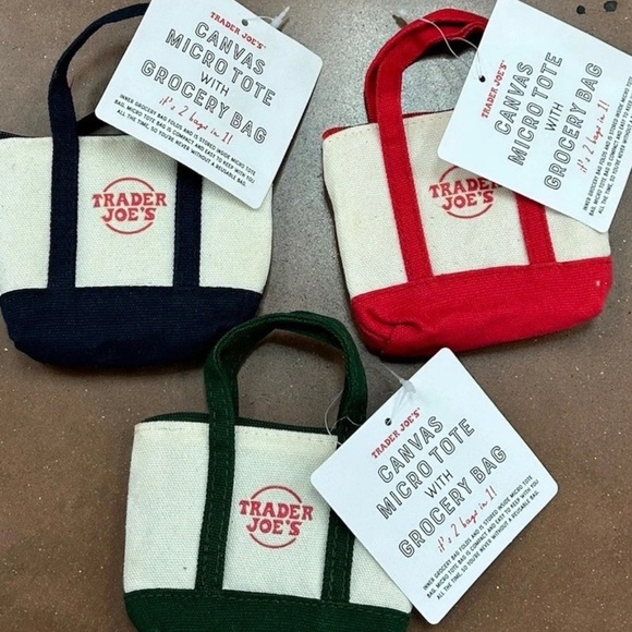 Trader Joe'S | Bags | New Trader Joes Micro Mini Totes Set Of 3 Micro ...